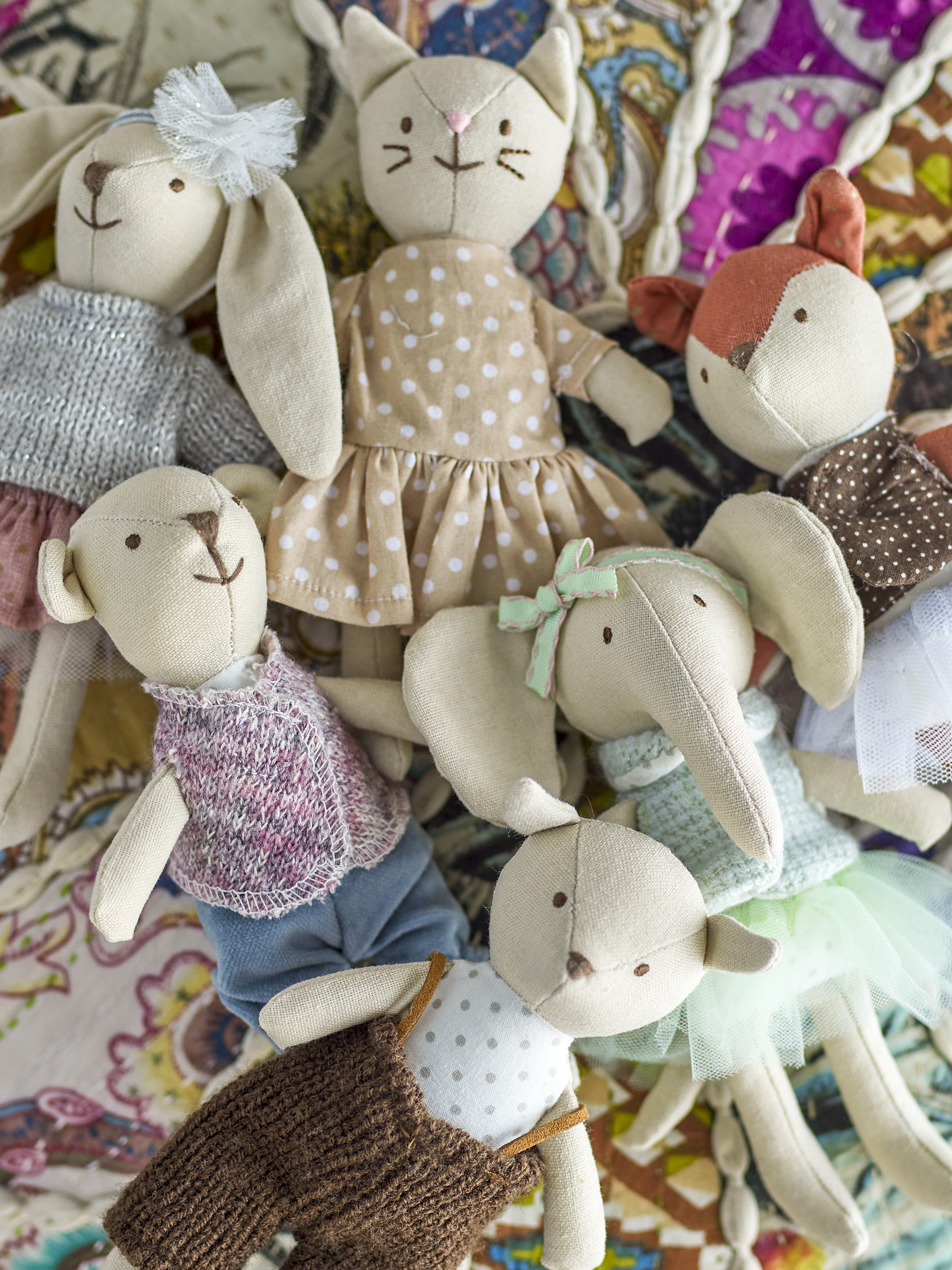 Animal friends Doll Rose Cotton .StripHtml